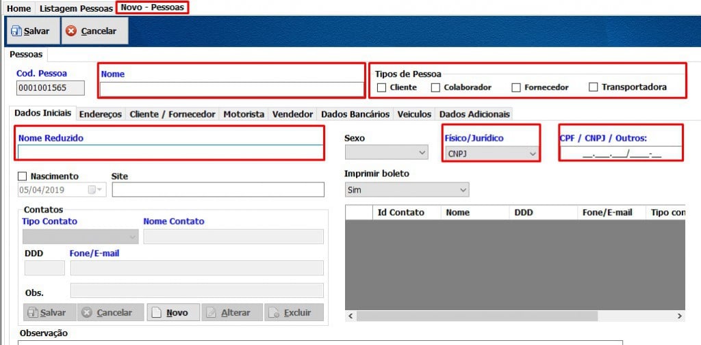 Manual Cadastro de Clientes - Sistema de Gestão e Plataforma E-Commerce