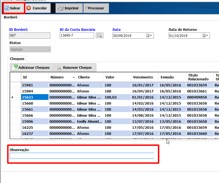 Manual - Geração de Borderô - Sistema de Gestão e Plataforma E-Commerce