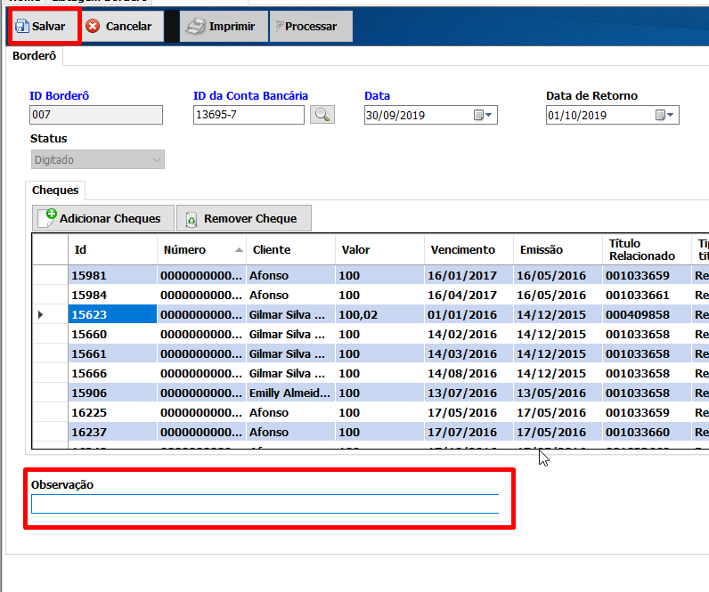 Manual - Geração de Borderô - Sistema de Gestão e Plataforma E-Commerce